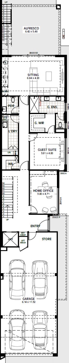 Long Narrow Cottage Floor Plans Plan PD 90268 1 2: One Story 2 Bedroom